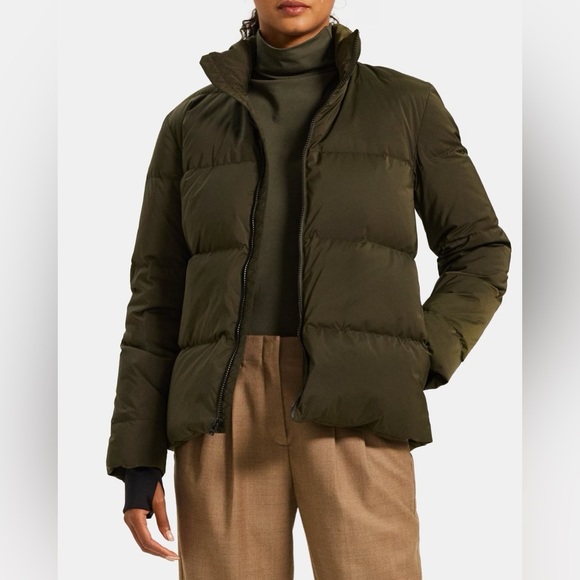 Theory | Jackets & Coats | Theory Standcollar Puffer Coat In City Poly ...